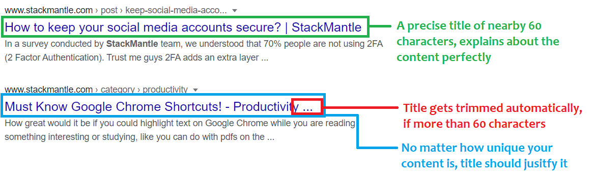 SEO Title Tag Optimization - The Perfect Formula | StackMantle