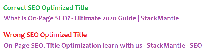 SEO Title Tag Optimization - The Perfect Formula | StackMantle